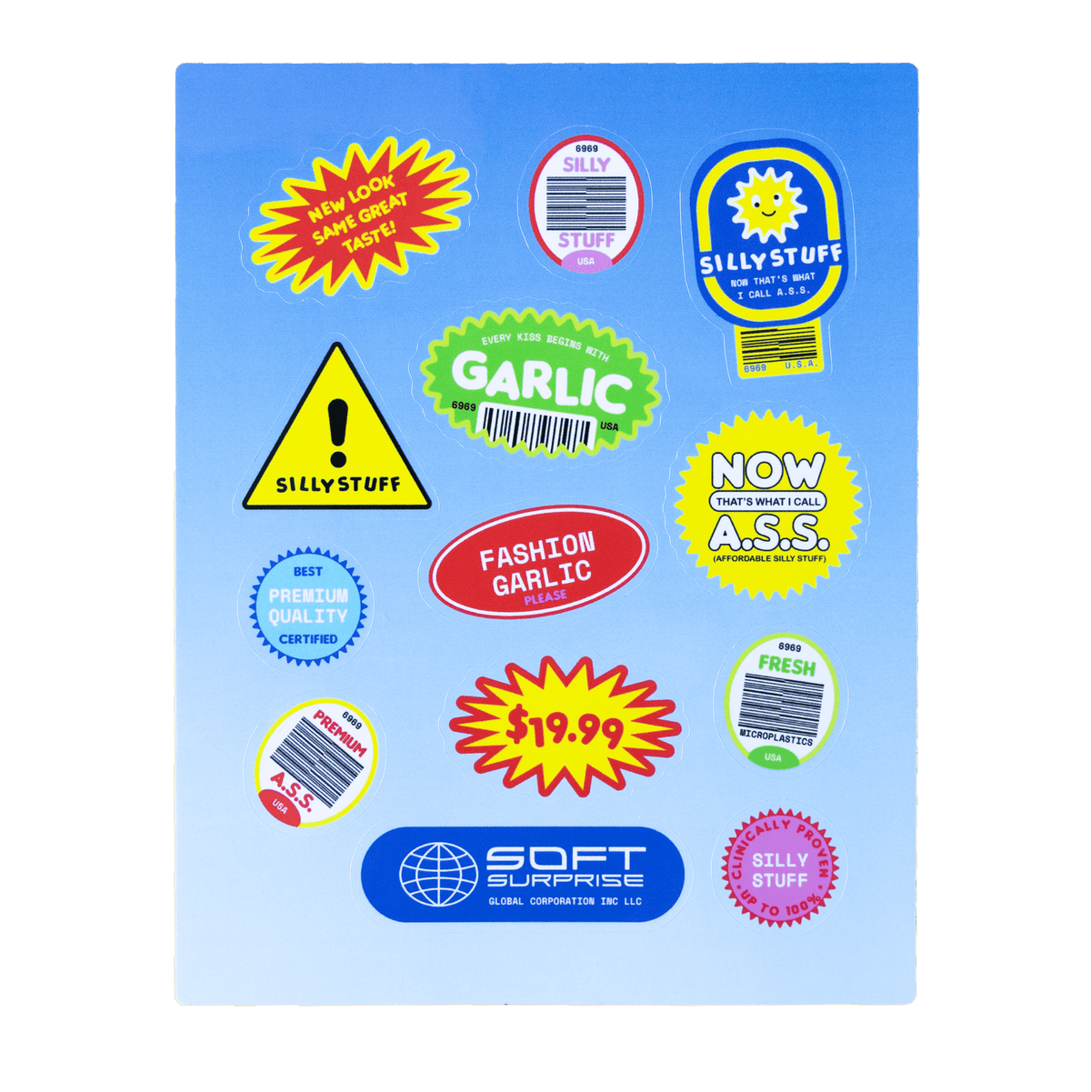 Silly Sticker Sheet – Soft Surprise